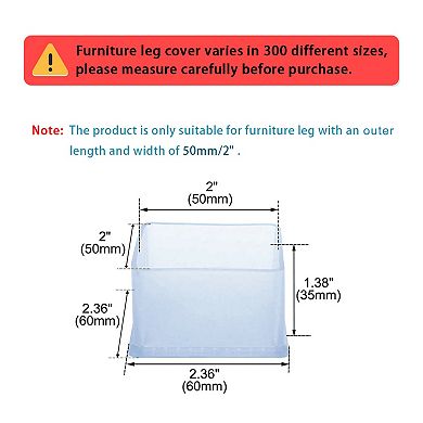 Clear Table Leg Caps End Tip Feet Cover Furniture Slider Floor ...
