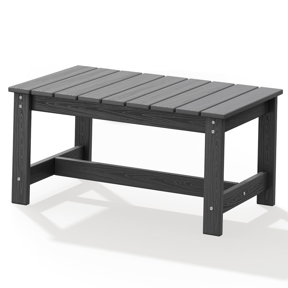 SERWALL Hank Outdoor Patio HDPE Widened Rectangle Coffee Table
