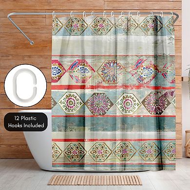 Americanflat Green Boho Shower Curtain