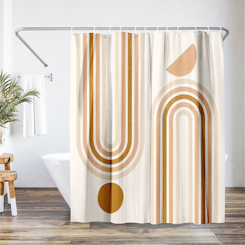 Americanflat Orange Boho Shower Curtain