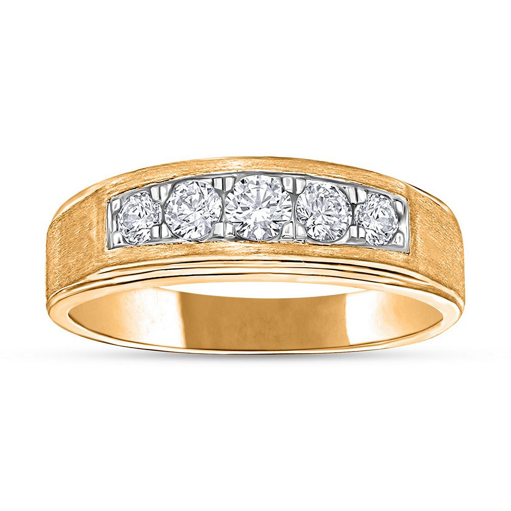 Men's 10k Gold 1/2 Carat T.W. Diamond 5-Stone Ring