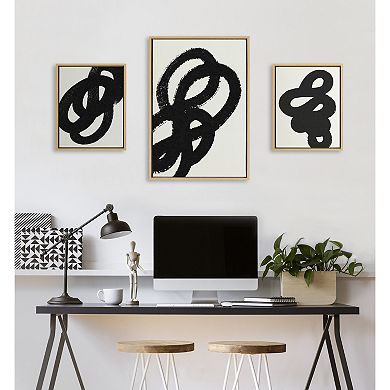 Sylvie Black Path Follow the Path and This Way Framed Canvas by Rocket Jack