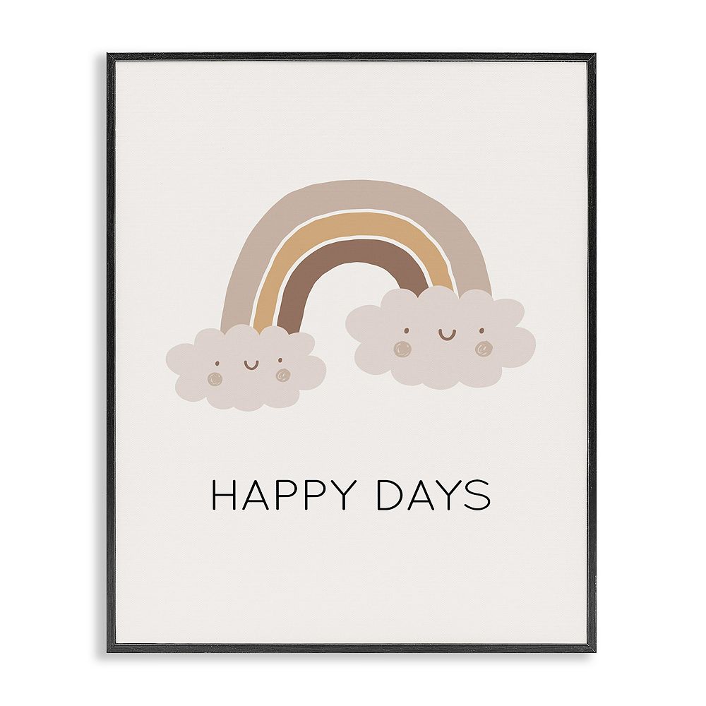 Stupell Home Decor Happy Days Rainbow Framed Wall Art