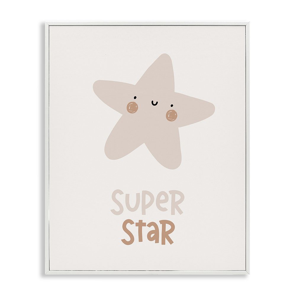 Stupell Home Decor Smiling Super Star Canvas Wall Art