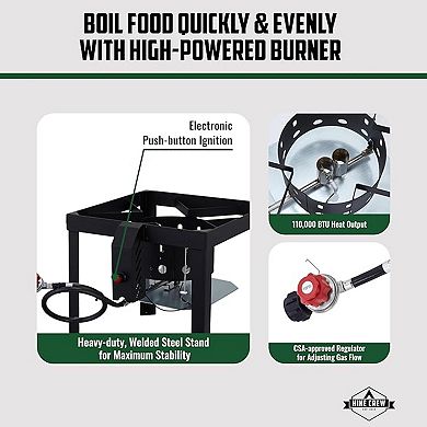 Hike Crew 60QT Outdoor Boiling Kit with Igniter, 110,000 BTU Seafood ...