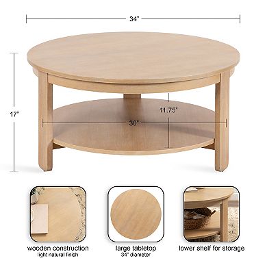 Foxford Round Wood Coffee Table
