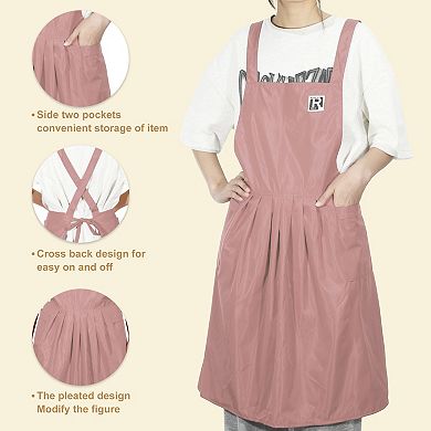 Cross Back Aprons, Waterproof Apron, Apron with Pockets for Women ...