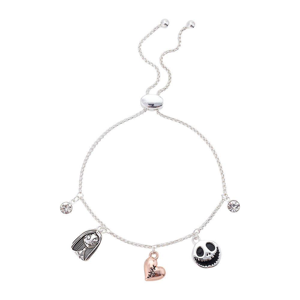 Disney's Nightmare Before Christmas Jack & Sally Charm Bolo Bracelet