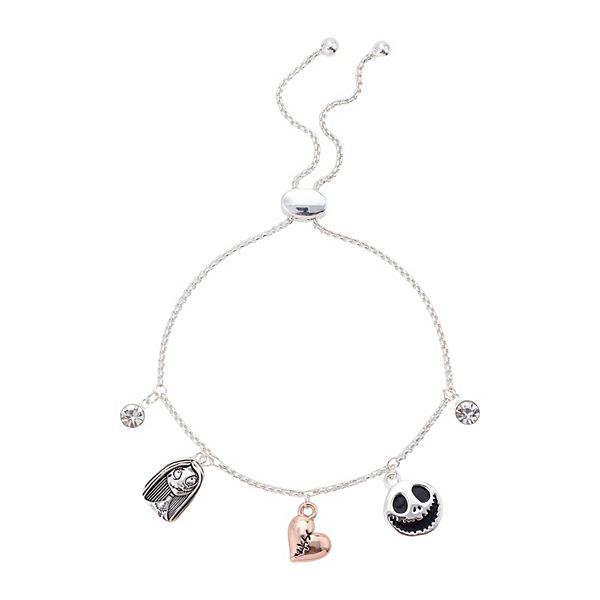 Disney's Nightmare Before Christmas Jack & Sally Charm Bolo Bracelet