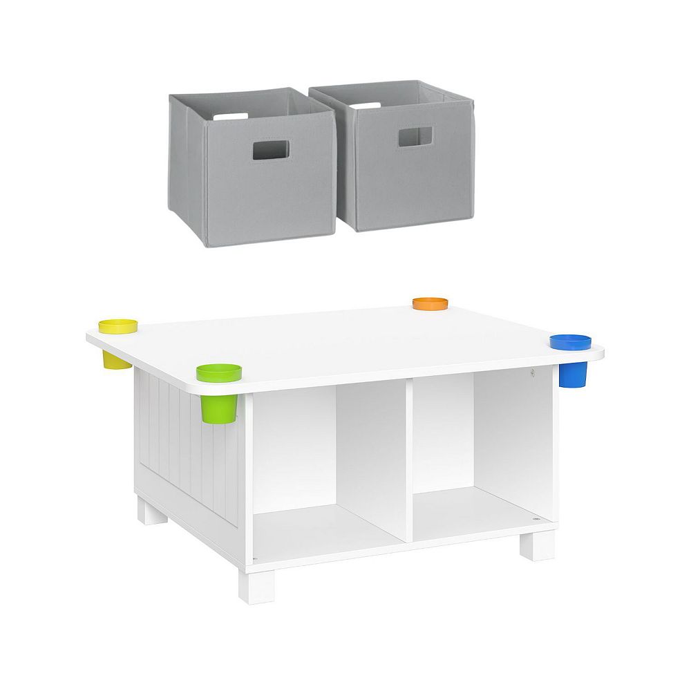 RiverRidge Home Kids Desk and Art Activity Table with 4 Storage Cubbies ...