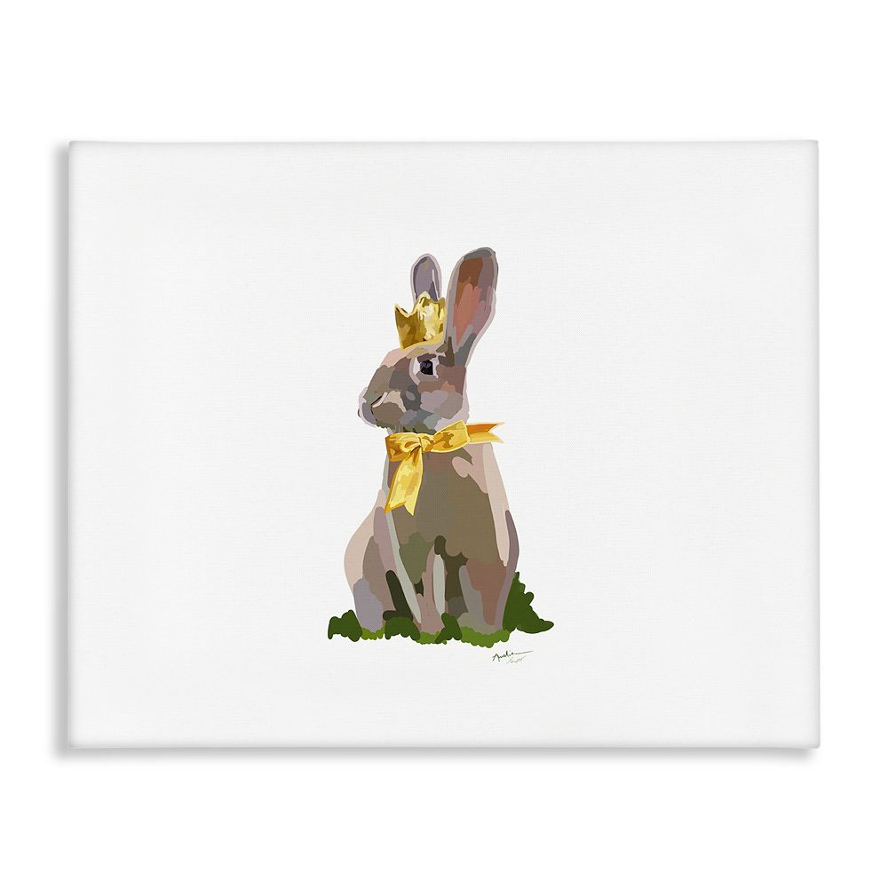 Stupell Home Decor Royal Bunny With Crown Canvas Wall Art
