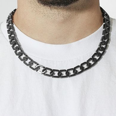 Men's Steel Nation Steel Stainless Steel Hexagon Link Chain Necklace