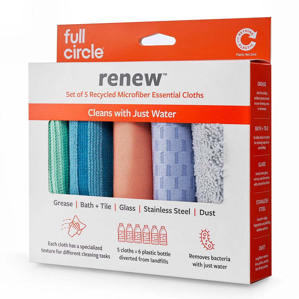 Full Circle Renew 5-pk. Essential Microfiber Cloths