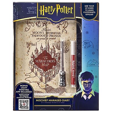 Wow! Stuff Harry Potter Wizarding World Mischief Managed Diary Marauders Map with UV Reveal Wand