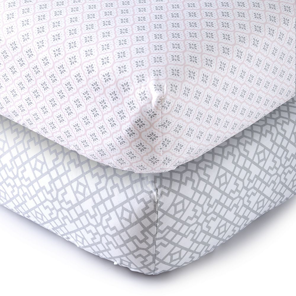 Levtex Baby Elise 2-Piece Fitted Nursery Crib Sheet Set