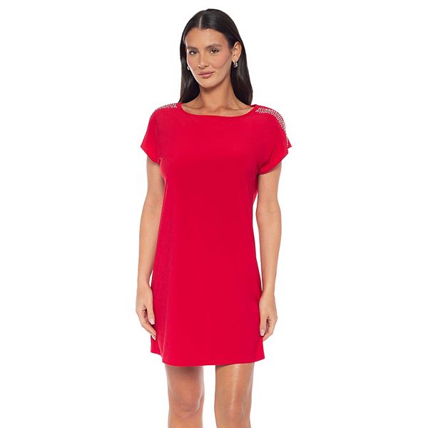 Women's Tash + Sophie Beaded Shoulder Ity Dress