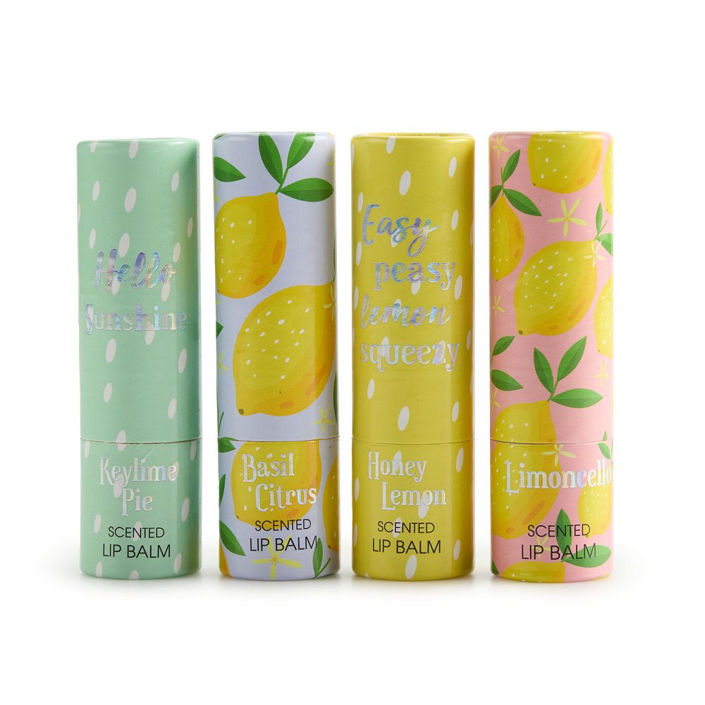 Simple Pleasures Lemon Lip Balm 4-pc. Hydrating Lip Balm Set