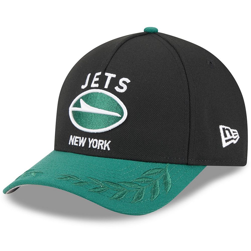 Youth New Era Black/Green New York Jets 2025 NFL Draft 9FORTY A-Frame M ...