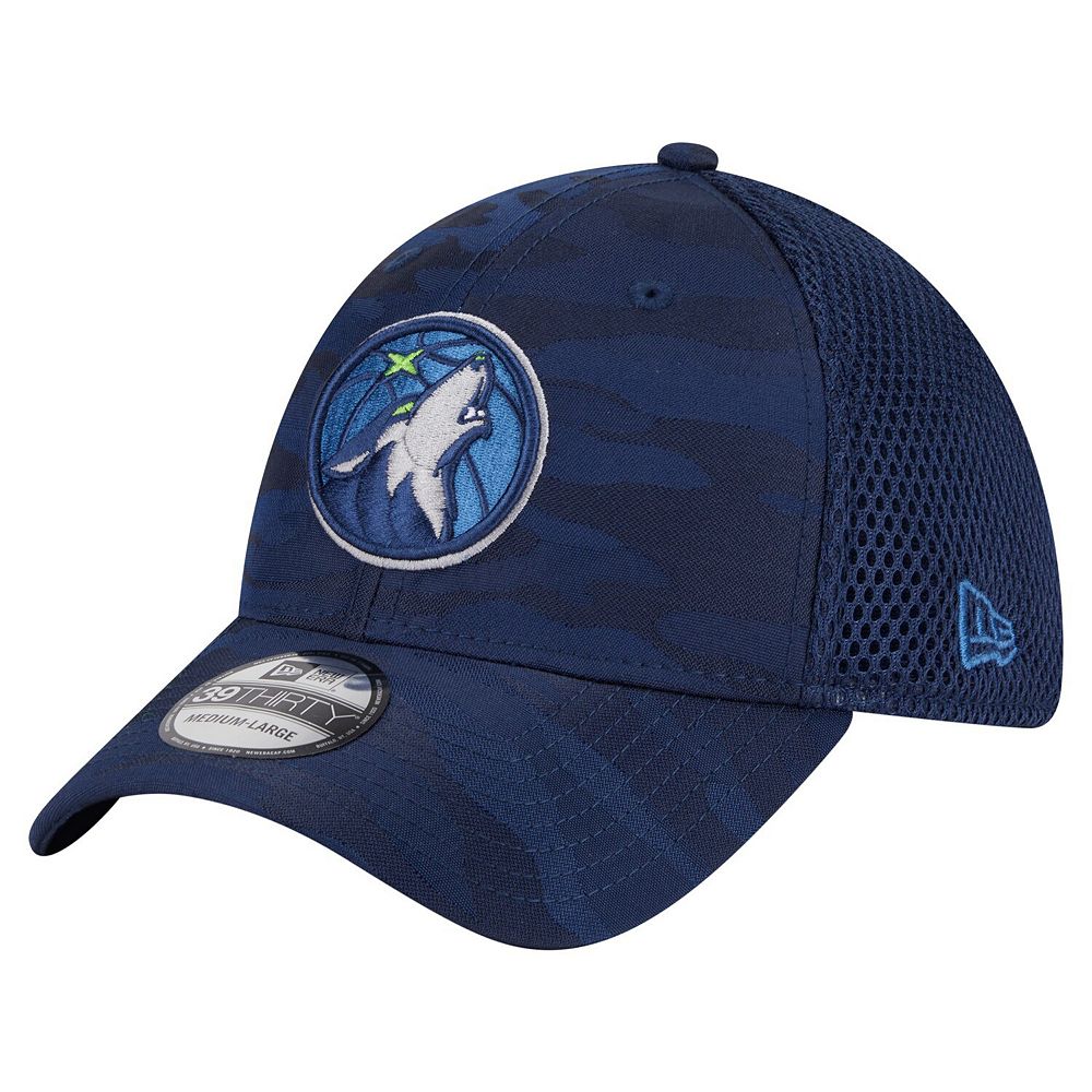 Men's New Era Navy Minnesota Timberwolves Subtle Camo 39THIRTY Flex Hat