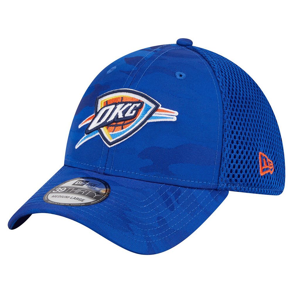 Men's New Era Blue Oklahoma City Thunder Subtle Camo 39THIRTY Flex Hat