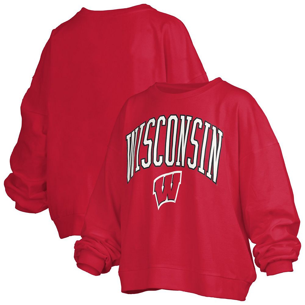Women's Pressbox Red Wisconsin Badgers Janise Arch Over Logo Waist ...
