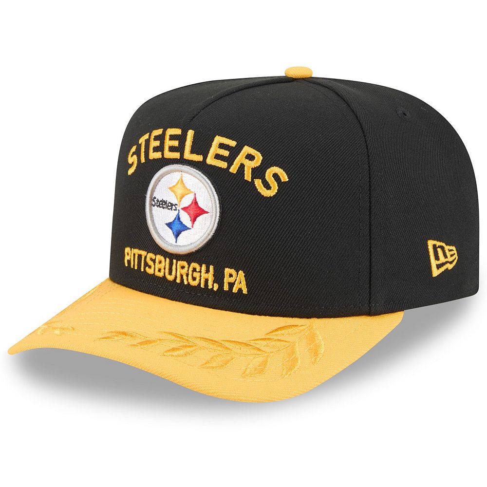 Men's New Era Black/Gold Pittsburgh Steelers 2025 NFL Draft A-Frame ...