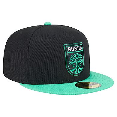 Men's New Era Black Austin FC 2025 Kickoff 59FIFTY Fitted Hat