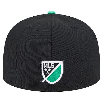 Men's New Era Black Austin FC 2025 Kickoff 59FIFTY Fitted Hat