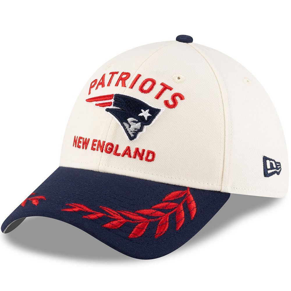 Men's New Era Cream/Navy New England Patriots 2025 NFL Draft 39THIRTY ...