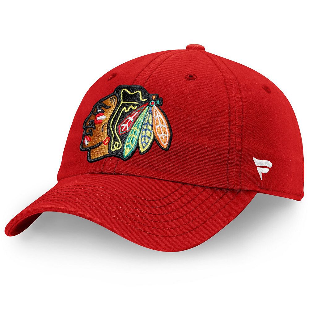 Men's Fanatics Red Chicago Blackhawks Core Fundamental Adjustable Hat
