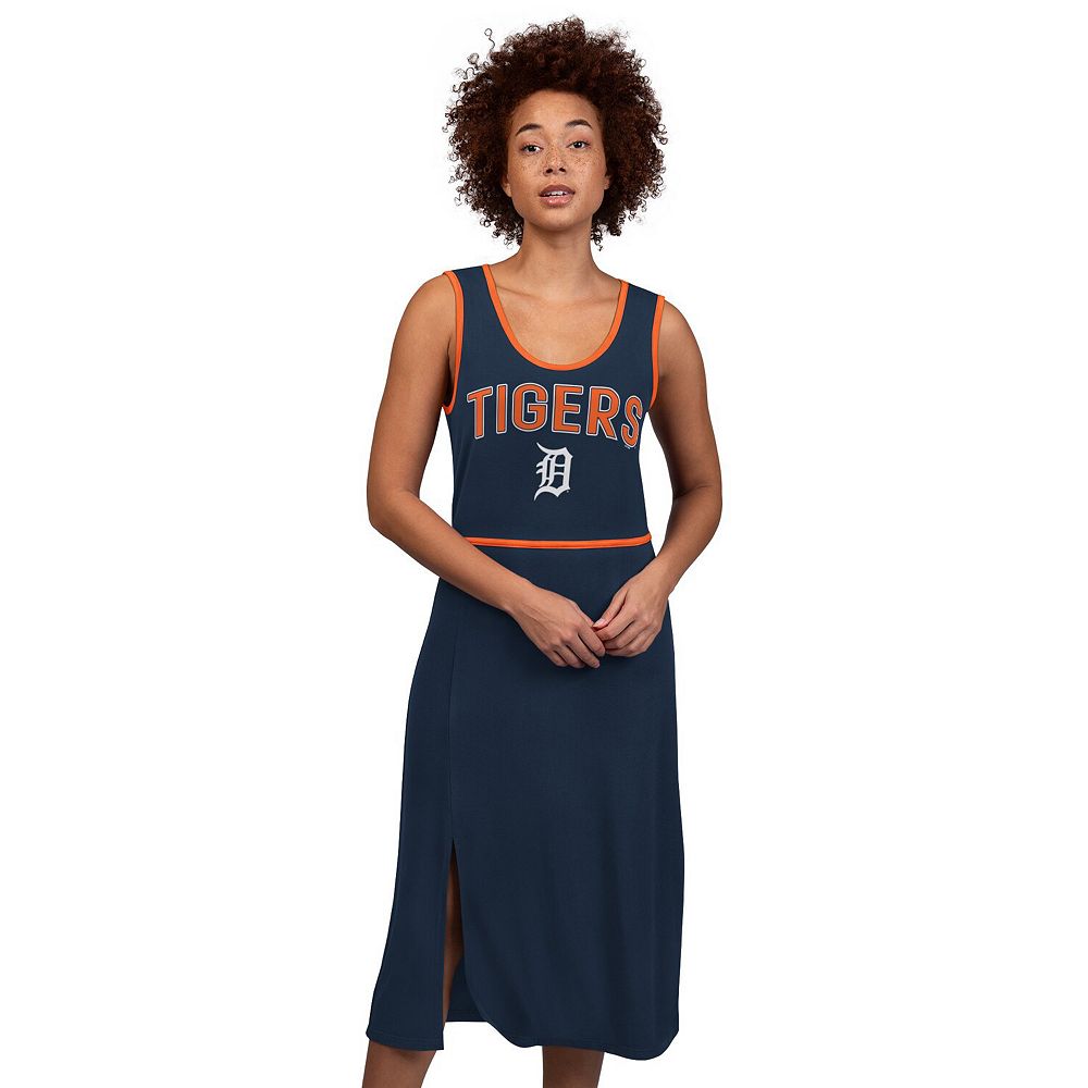 Women's G-III 4Her by Carl Banks Navy Detroit Tigers Center Field Maxi ...