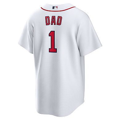 Men's Nike White Boston Red Sox #1 Dad Home Replica Jersey