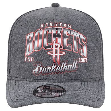 Men's New Era Charcoal Houston Rockets Throwback Washed Pre-Curved ...
