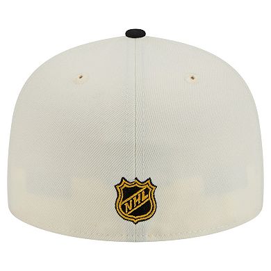 Men's New Era White Boston Bruins Chrome Two-Toned 59FIFTY Fitted Hat