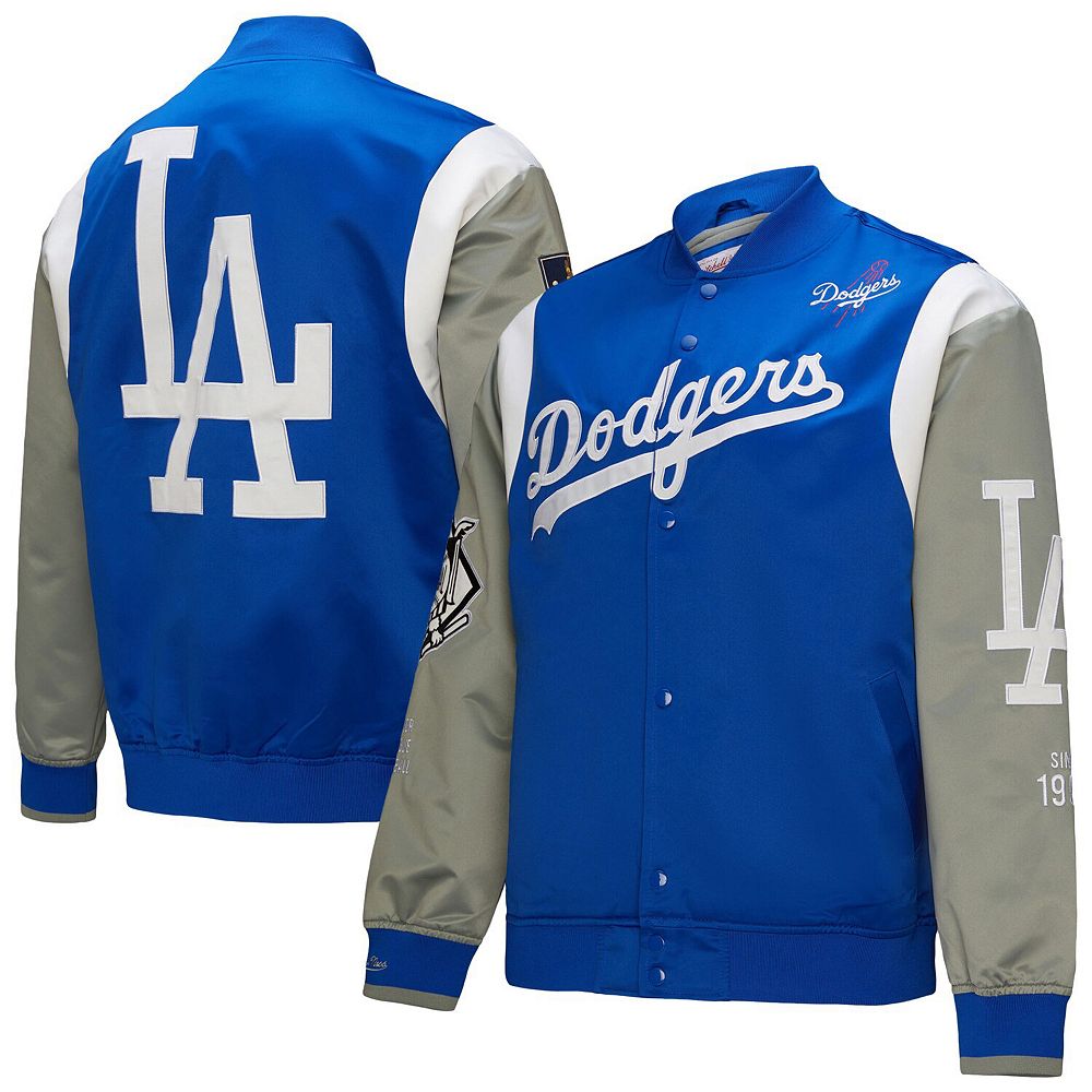 Men's Mitchell & Ness Royal/Gray Los Angeles Dodgers Cooperstown ...