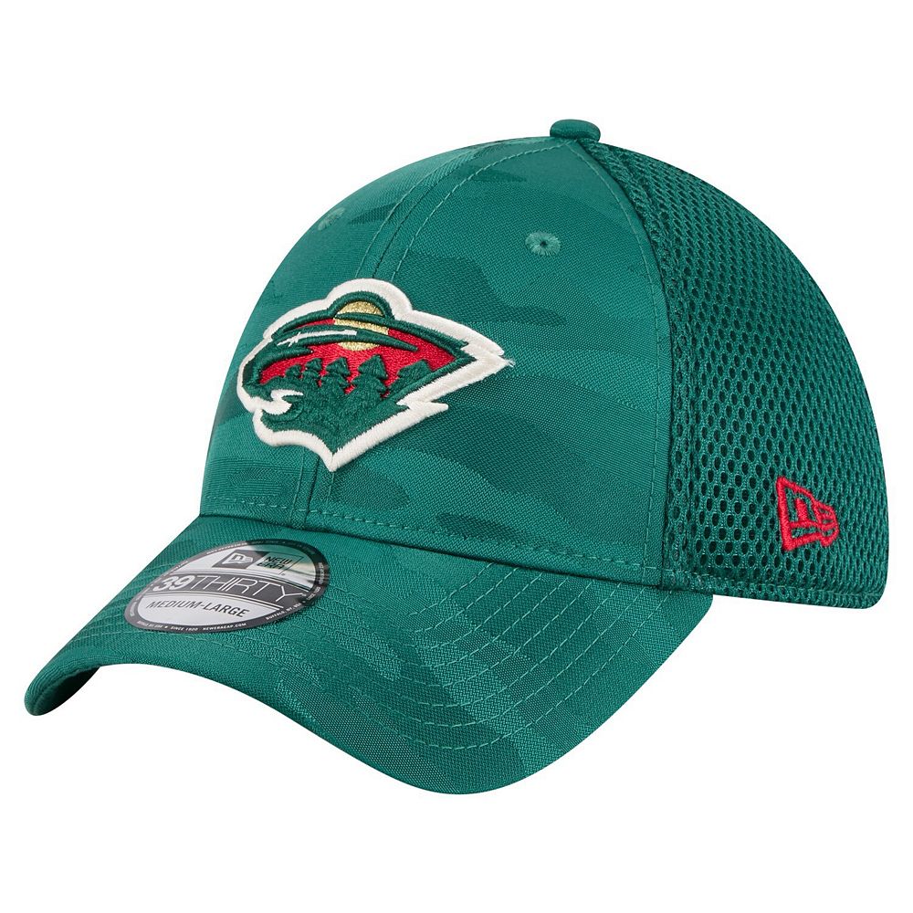 Men's New Era Green Minnesota Wild Active Subtle Camo 39THIRTY Flex Hat