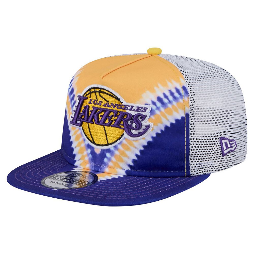 Men's New Era Purple/Gold Los Angeles Lakers Throwback Dye Golfer ...