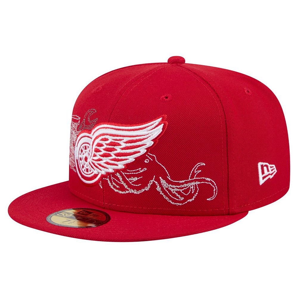 Men's New Era Red Detroit Red Wings State Stitch 59FIFTY Fitted Hat