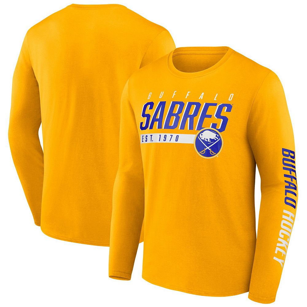 Men's Fanatics Gold Buffalo Sabres Long Sleeve T-Shirt