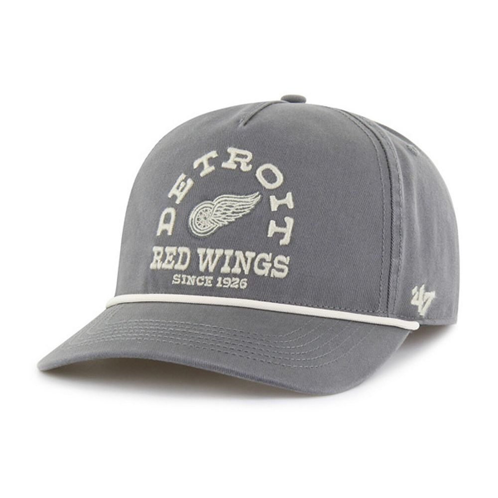 Men's '47 Charcoal Detroit Red Wings Canyon Ranchero Hitch Adjustable Hat