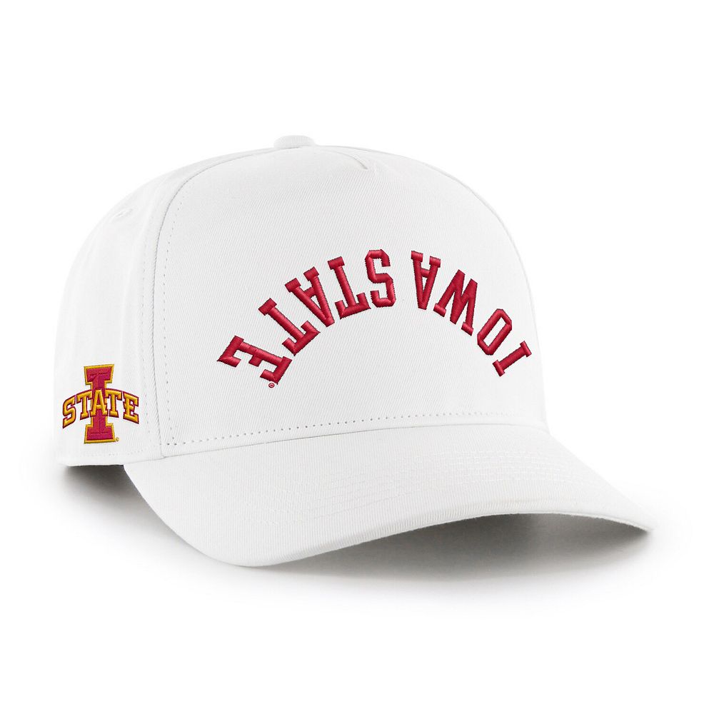 Men's '47 White Iowa State Cyclones Flip Script Hitch Adjustable Hat