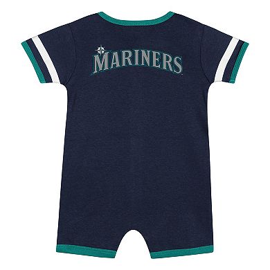 Infant Navy Seattle Mariners Double Hit Coverall 2-Piece Set