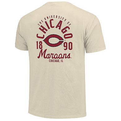 Men's Cream UChicago Maroons Comfort Colors Mascot Overlay T-Shirt