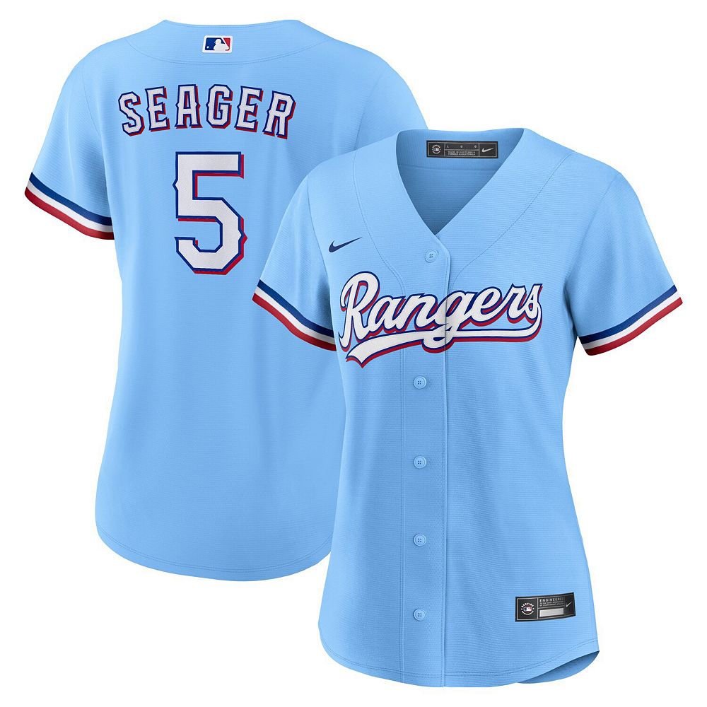 Women's Nike Corey Seager Light Blue Texas Rangers Alternate Replica ...