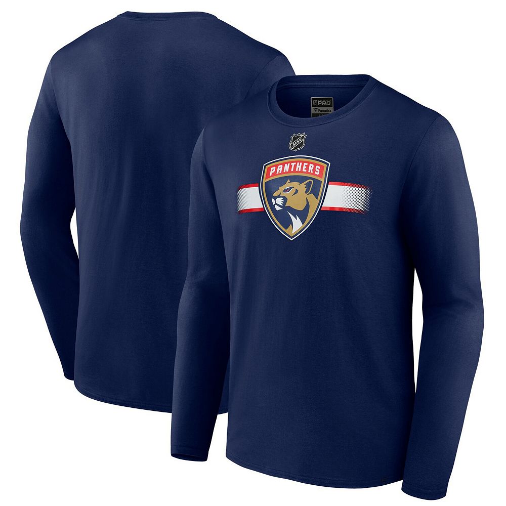 Men's Fanatics Navy Florida Panthers Authentic Pro Long Sleeve T-Shirt