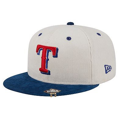Men's New Era Cream/Royal Texas Rangers Two-Tone Corduroy 59FIFTY ...