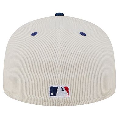 Men's New Era Cream/Royal Texas Rangers Two-Tone Corduroy 59FIFTY ...