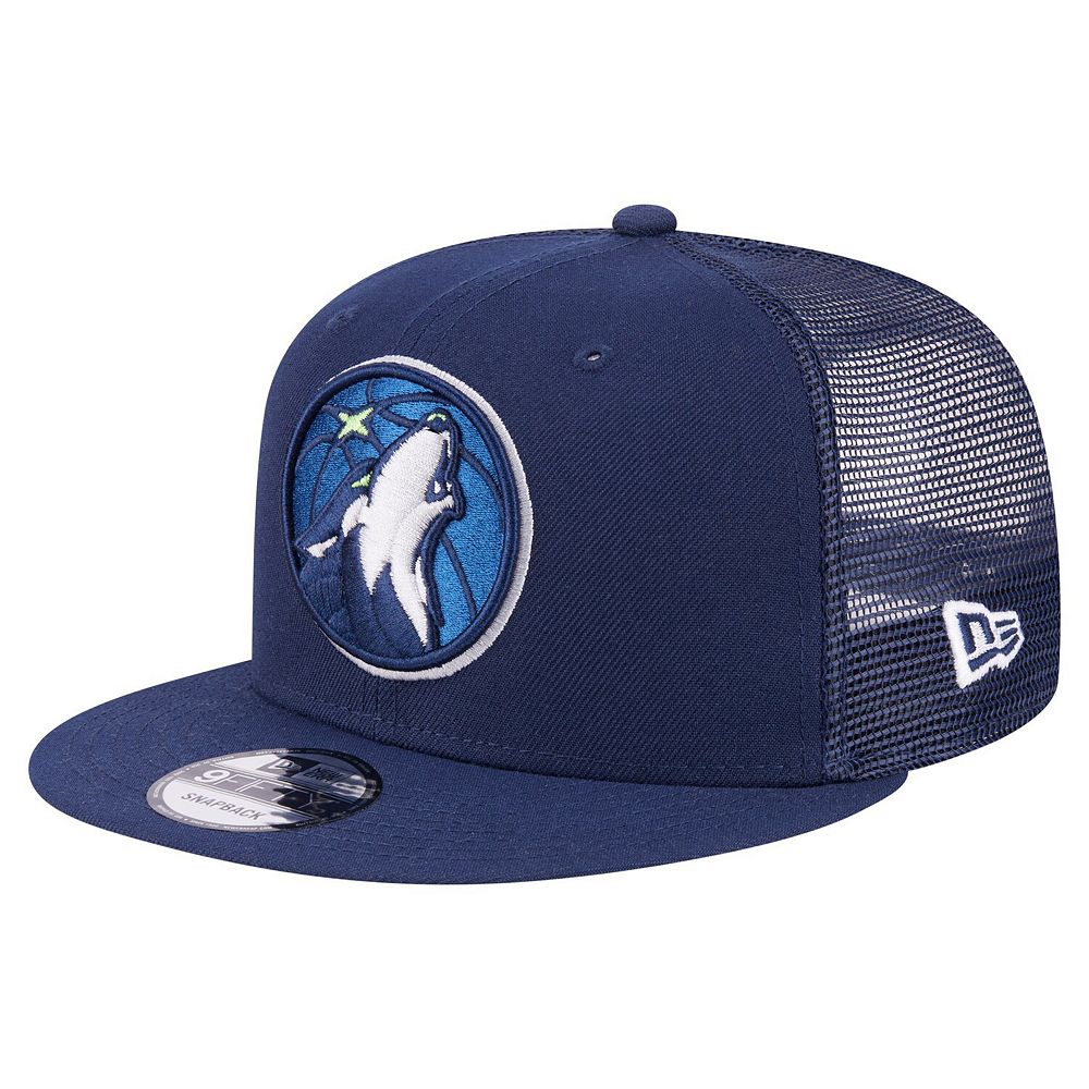 Men's New Era Navy Minnesota Timberwolves Meshback 9FIFTY Snapback Hat
