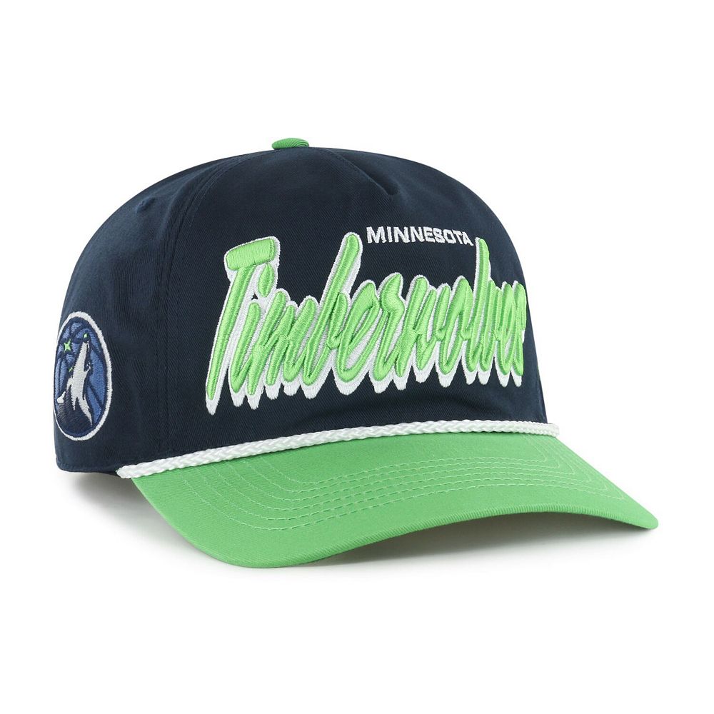 Men's '47 Navy/Green Minnesota Timberwolves Dropshadow Rope Hitch ...