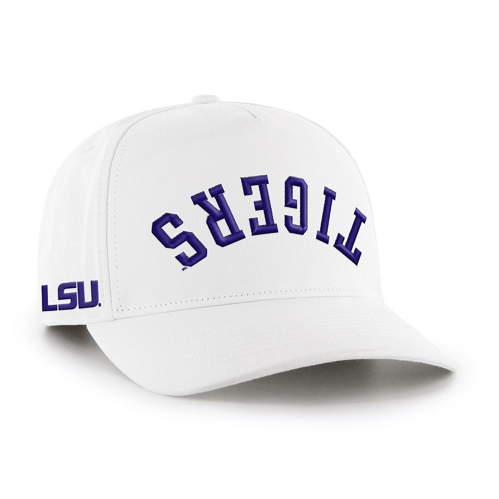 Men's '47 White LSU Tigers Flip Script Hitch Adjustable Hat